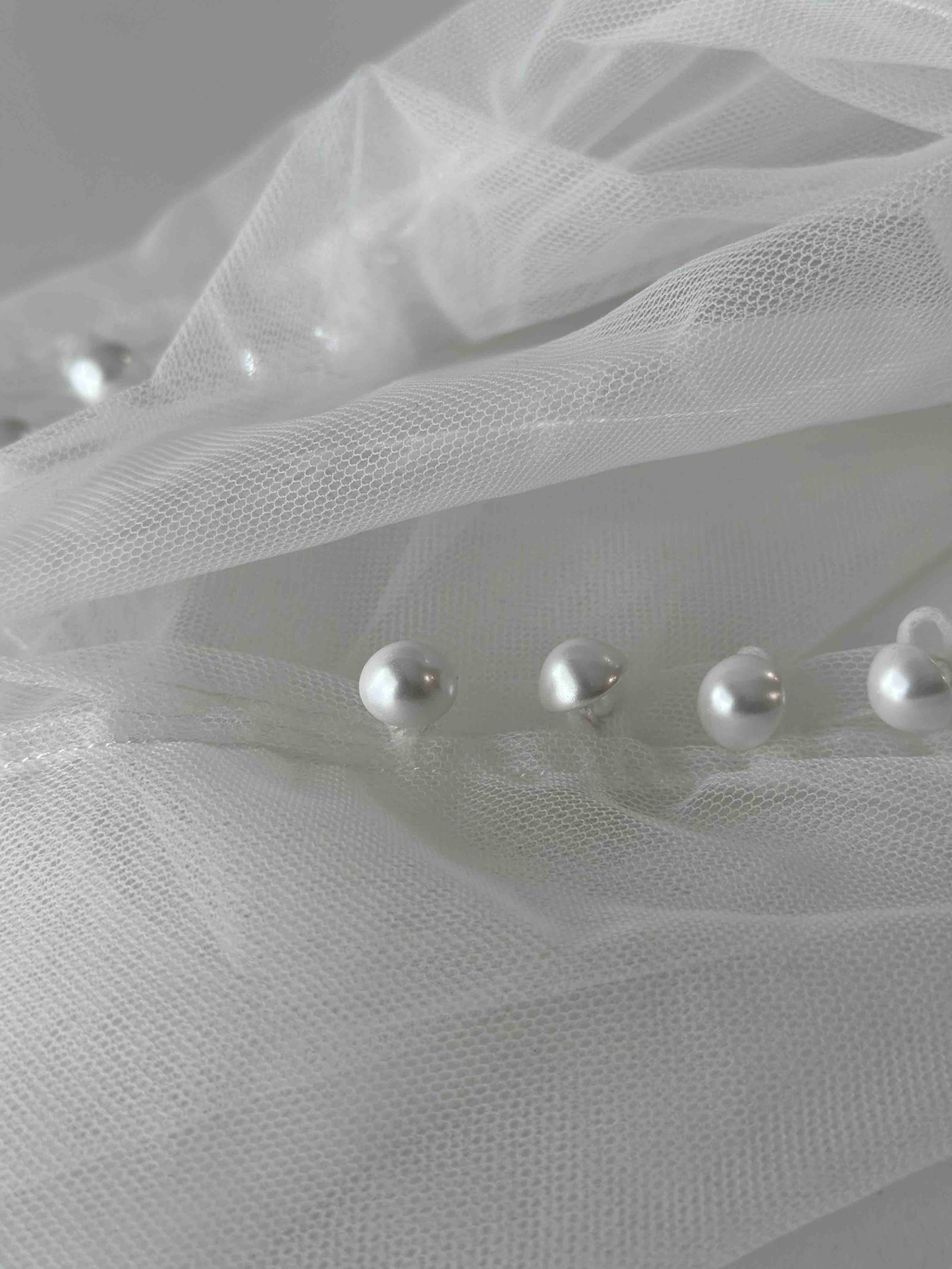 Plain White Tulle Bridal Gloves For Wedding Day Attire | Euphorie Studios